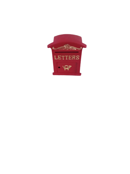 Retro Collection Red Post Box Wall Mounted Simple Design Mailbox in ...