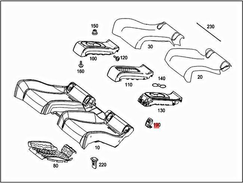 Genuine MERCEDES A205 C205 C253 X253 Cover rear seat cushion ...