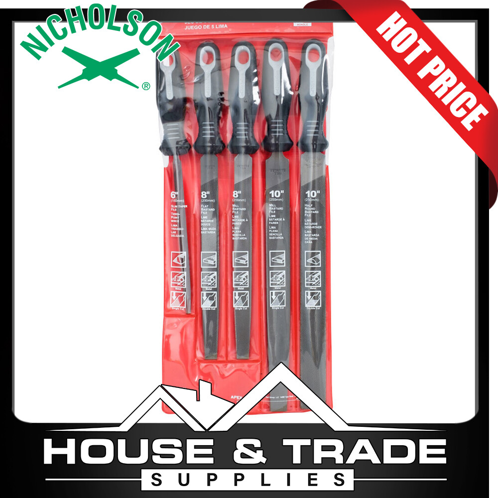 Nicholson File Set 5 Piece 22040HNN 37103243904 | eBay