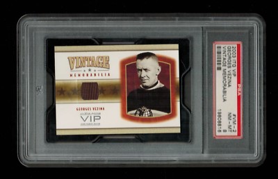 PSA 8 GEORGES VEZINA 2003 ITG VIP Vintage Memorabilia VM-2 HIGHEST EVER ...