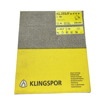Klingspor 9" x 11" Abrasive Cloth Sheets Aluminum Oxide 80 Grit Brown ...