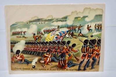 Antique Scrap-GRAND CHARGE OF THE GUARDS AT ALMA , CRIMEA-2OTH SEP 1854 ...