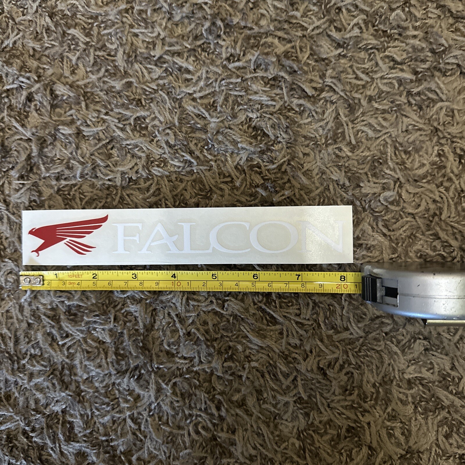 Falcon Fishing Rods Sticker Decal Red White Approx 8” Fly Fish Water ...