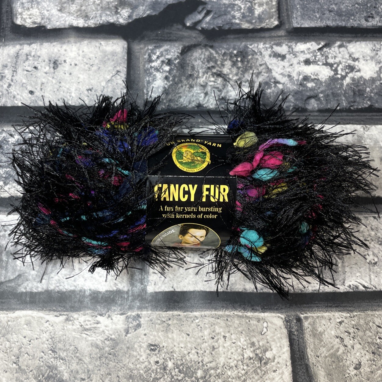 Lion Brand Fancy Fur Eyelash Yarn Bold Black Color #253 Discontinued | eBay