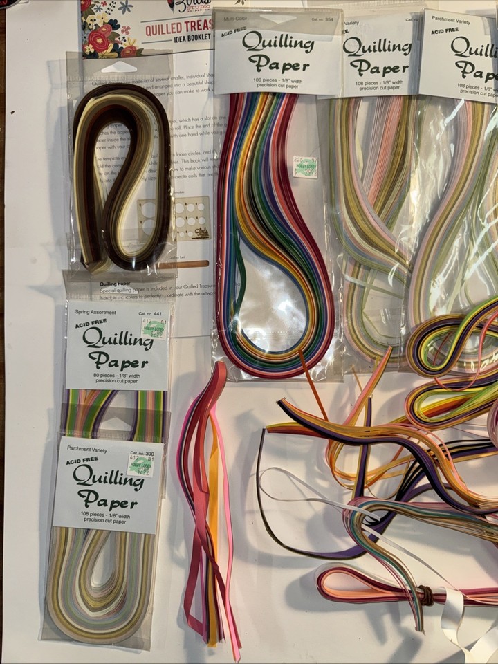 Quilling Paper Craft Lot Quilled Creations A-Z Kit Strips Storage Box ...