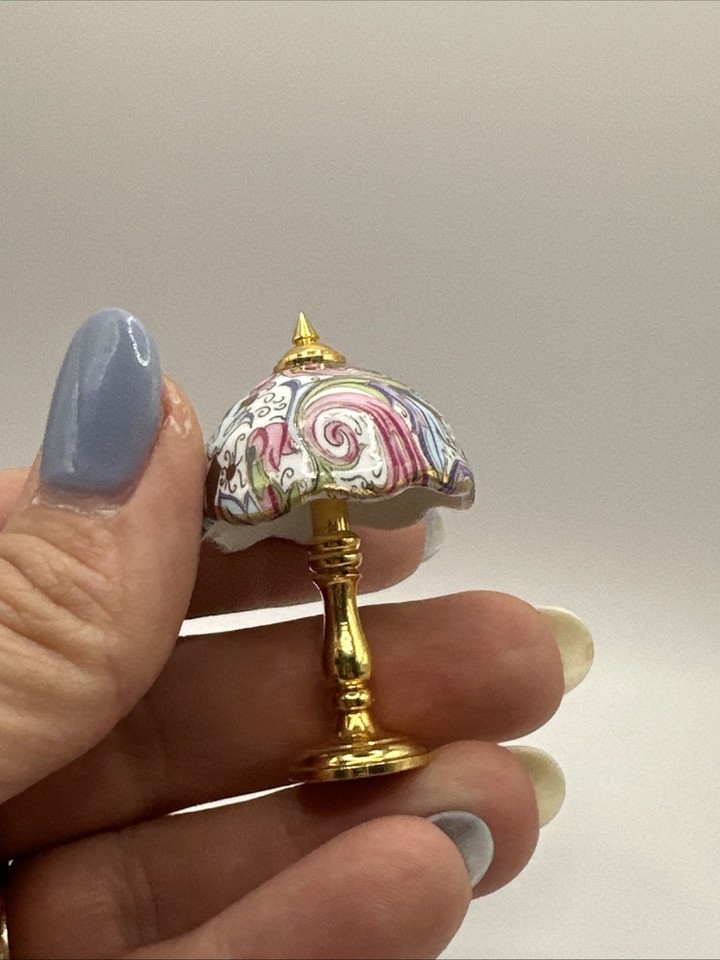 Reutter Porzellan "Stained Glass" Table Lamp (Non-Electric) Dollhouse ...