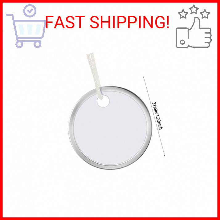 Metal Rim Tags Key Tags Round Blank Paper Tags with Knotted Strings ...
