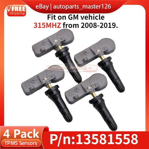 4x Tire Pressure Monitoring Sensor TPMS For Chevy Camaro Cobalt Orlando ...