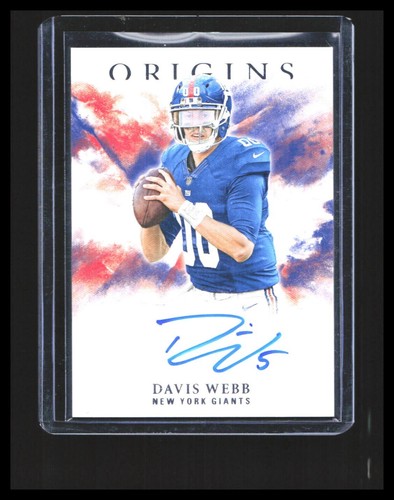 2017 Davis Webb Rookie Card Auto Panini Origins #RA-DA New York Giants ...