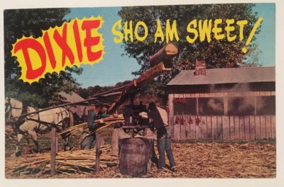 Dixie Sho Am Sweet Grinding Sugar Cane Syrup Horse Tobacco Barn Barrel ...