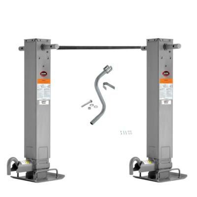 ProSeries Tandem 12k Square Trailer Jack 12.5" Lift Spring Return w ...