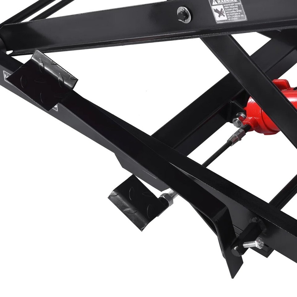 1000LB Foot Pedal Motorcycle ATV Lift Table Wide Deck Jack Lift Stand ...