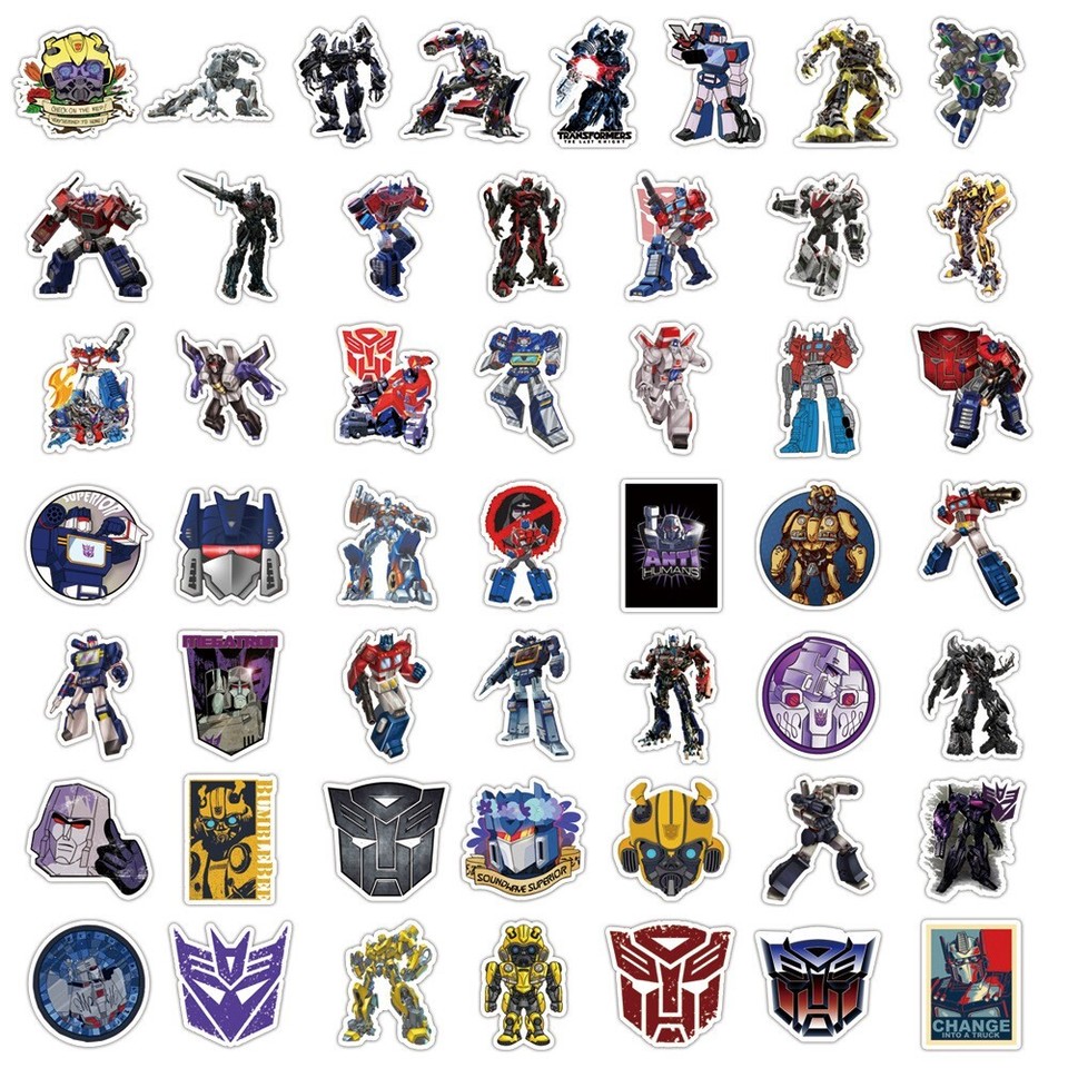 50 Pcs/Set Transformers G1 Autobot Decepticon Decal Waterproof Vinyl ...