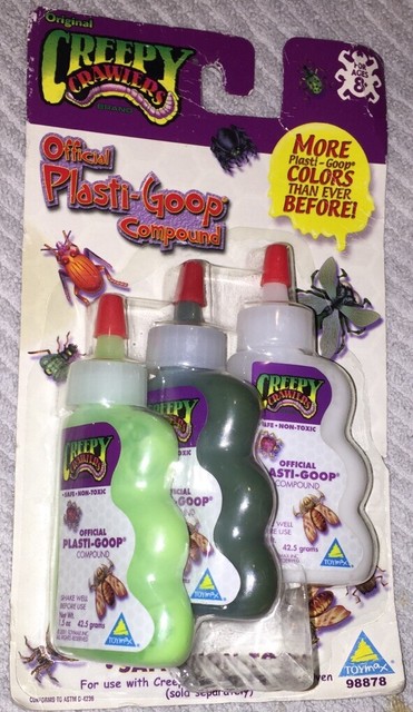 Creepy Crawlers Official Plasti-goop Compound 2000 Toymax 3 Bottles for ...