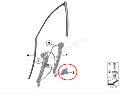 BMW 5 F10 Moteur de l ve-vitre avant droit 51337271564 7271564 2015 ...