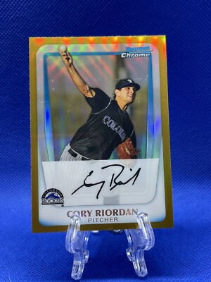 2011 Bowman Chrome Prospects Gold Refractor /50 Cory Riordan #BCP218 | eBay
