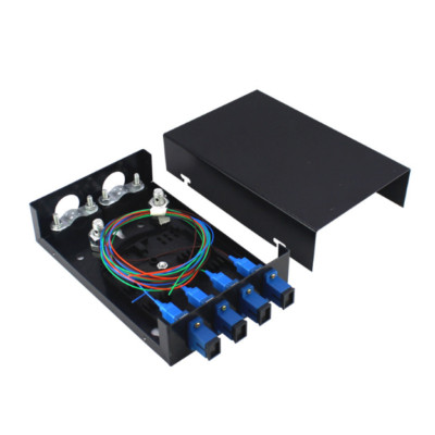 4 Port Fiber Patch Panel Desktop Pigtail Optical Fiber Terminal Box SC ...
