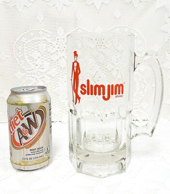 VTG Slim Jim Brand LARGE 32oz. Glass Mug | eBay