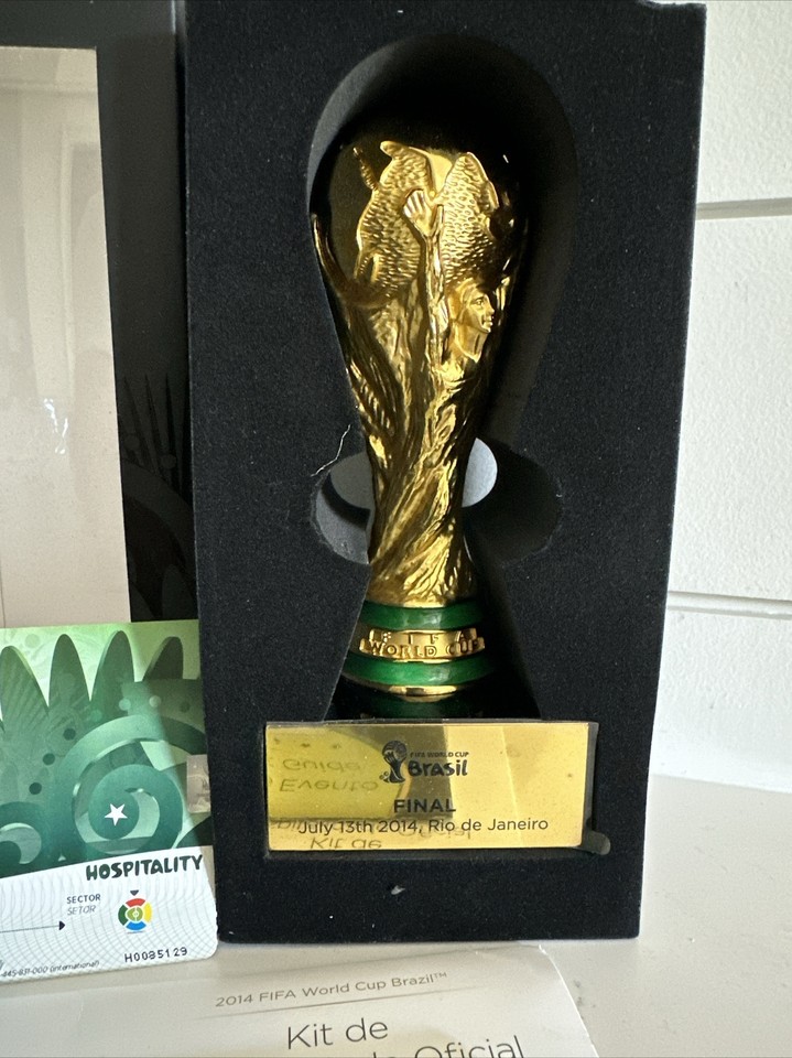 2014 World Cup FIFA Final Trophy Messi+Ticket Germany-Argentina+Event ...