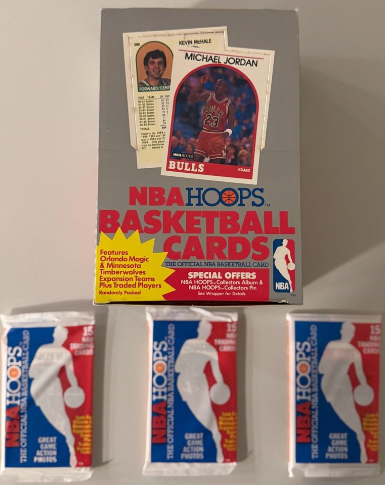 1989 HOOPS Lot of 45 Unopened Old Vintage NBA Cards in Sealed Packs NEW ...