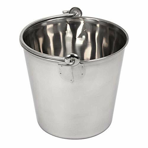 STAINLESS STEEL PAIL Spot-Welded Ears Seamless Silver 6 Quarts LINDY'S ...