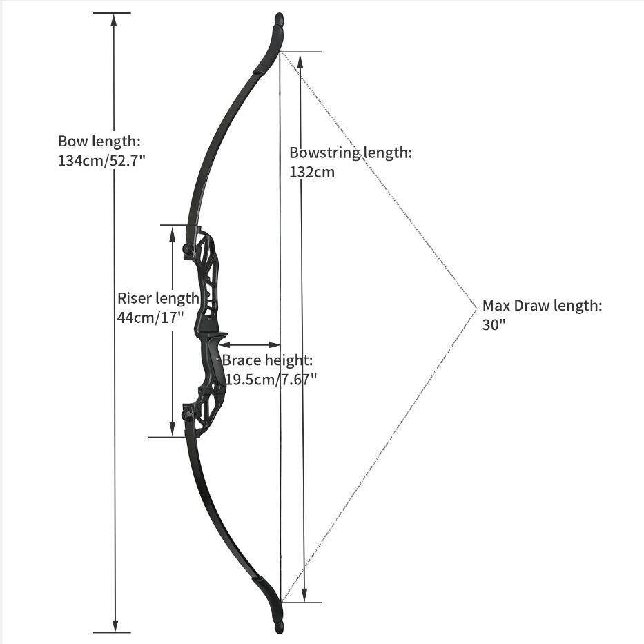 20-55lbs Adult Beginner Archery Hunting 54" Takedown Recurve Bow or ...