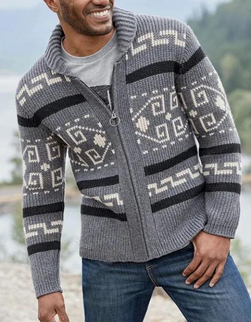 The Dude Sweater Big Lebowski Cardigan Zip Up Knit Jeffery Adult Movie ...