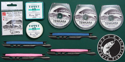 3 spools 10 ft Tenkara Furled Leaders, 2mm MIcro Tippet Rings, 6X ...