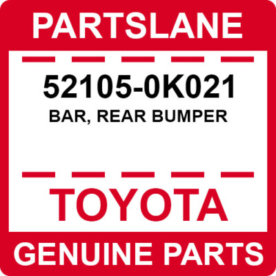 52105-0K021 Toyota OEM Genuine BAR, REAR BUMPER | eBay