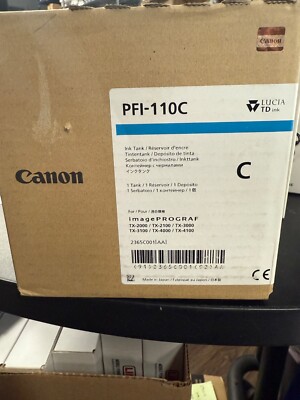 Canon PFI-110C Cyan Ink Cartridge TX-2000 TX-4000 2365C001 FACTORY ...