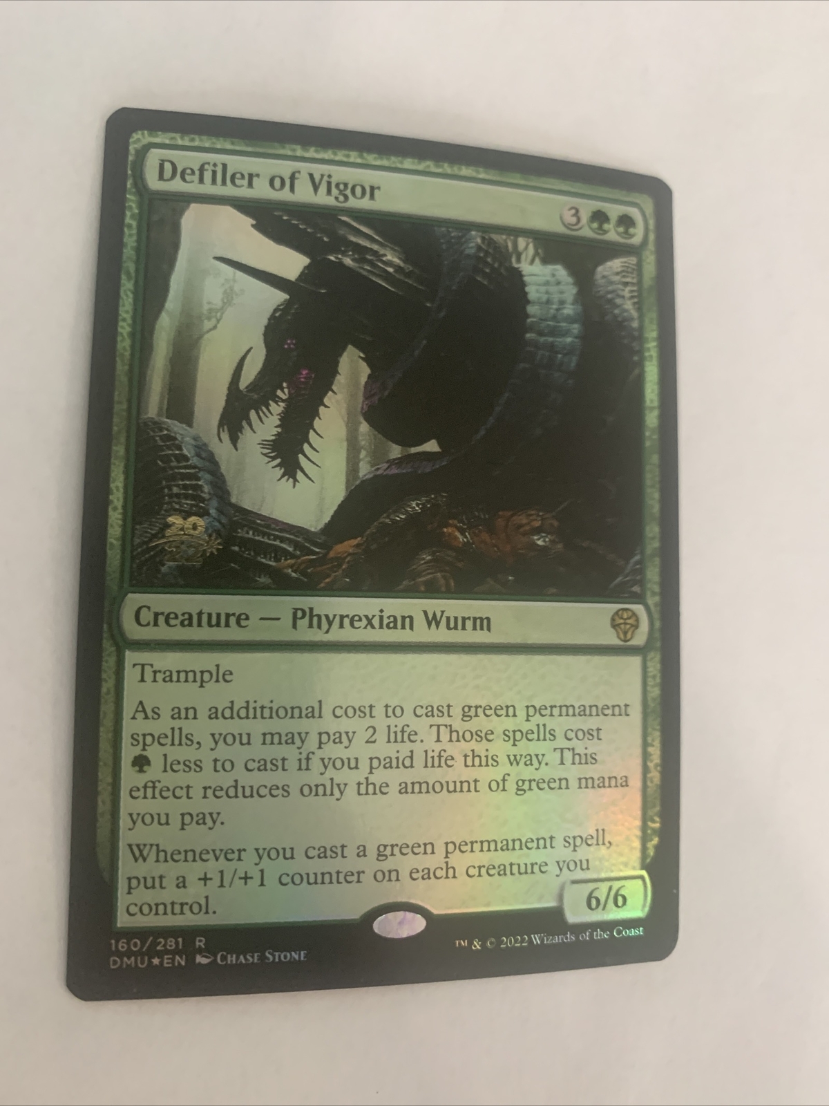 MTG Defiler of Vigor Dominaria United 160/281 Foil Prerelease for sale ...