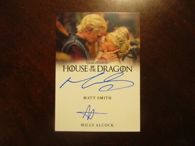 Game of Thrones House of the Dragon MATT SMITH & MILLY ALCOCK Dual ...