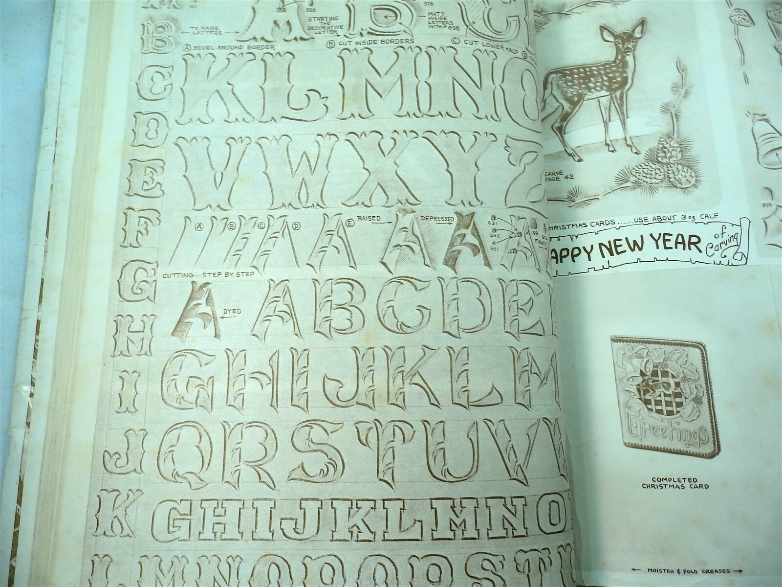 How to Carve Leather. Al Stohlman. Figure Carving Dye Chart Method ...