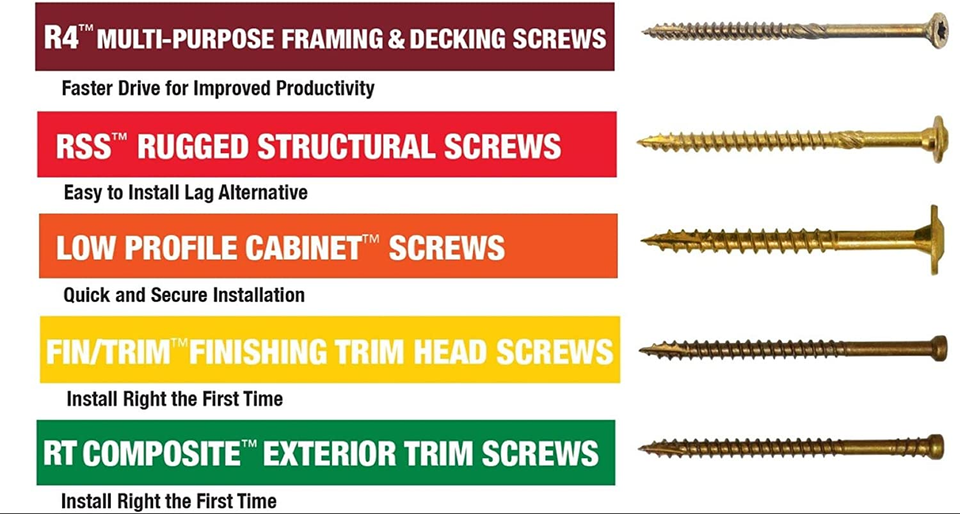 GRK 772691201614 20161 1/4"-3/8" X 3-1/8" TOP Star Shim Screws 100 ...