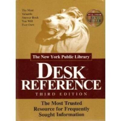 New York Public Library Desk Reference 3 - Paperback By Fargis, Paul ...
