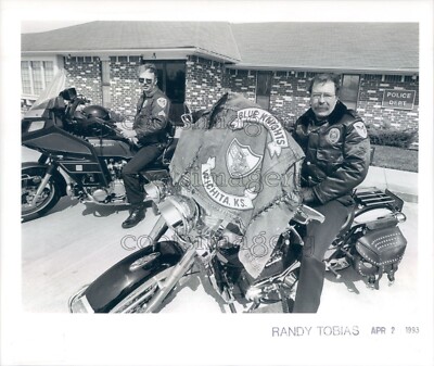 1993 Press Photo Wichita KS Police Officer Davis Wagner Blue Knights ...