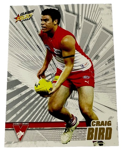 2008 AFL Select Classic Criag Bird Sydney Swans Trading Card | eBay ...