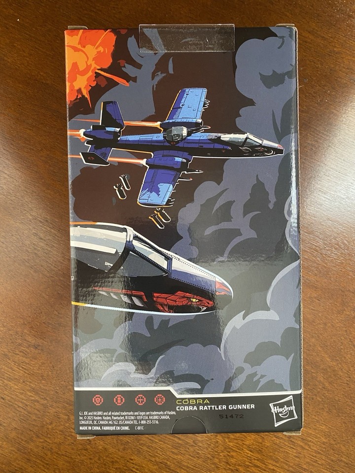 GI Joe Classified Cobra Rattler Gunner 2025 Hasbro Haslab 6” Figure NEW ...