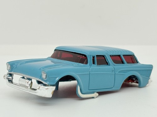 1971 AURORA AFX ‘57 CHEVY NOMAD BLUE SLOT CAR BODY NEAR MINT 100% ...