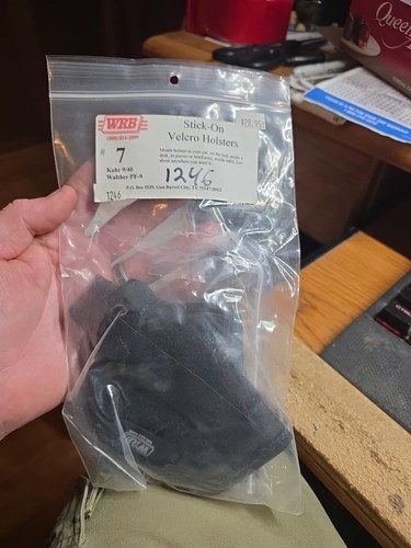 WRB Stick-On Hook Loop Holster for Kahr 9/40 Walther PF-9 Subcompact ...