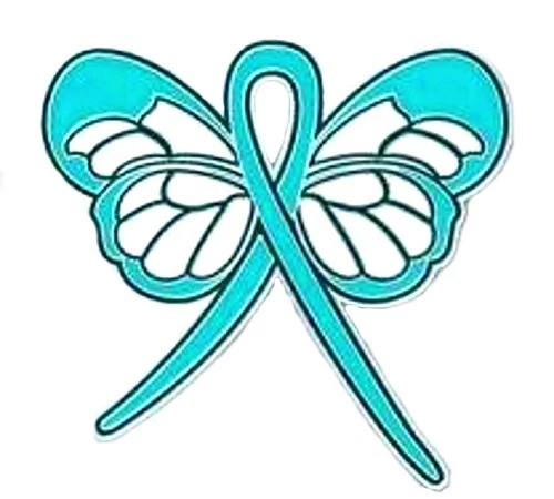 Cervical Cancer Ribbon Butterfly