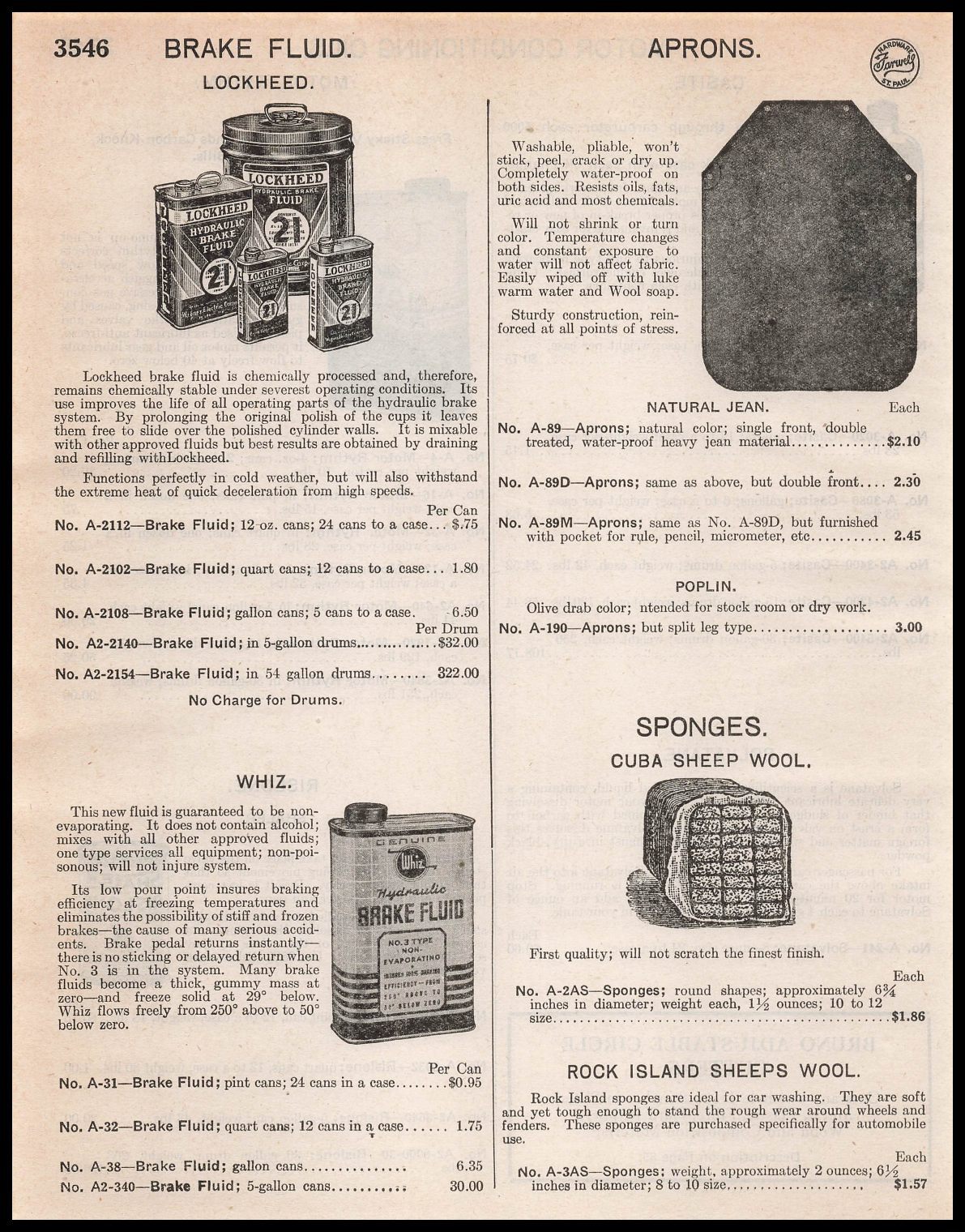 1948 Wagner St louis Missouri Lockheed Brake Fluid Cans & Drums Vintage ...