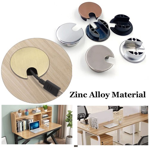 Zinc Alloy Wire Hole Cover Computer Grommet Desk Table Cable Fastener ...