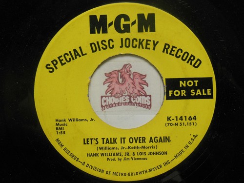 Hank Williams Jr. Lois Johnson: So Sad / Lets Talk It Over Again 45 RPM ...