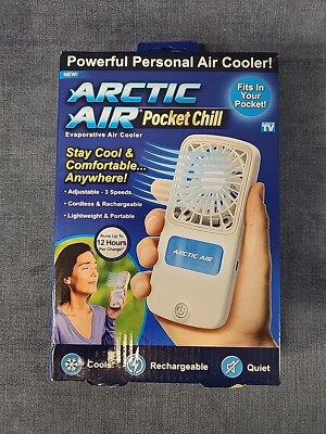Arctic Air Pocket Chill Personal Cooler 3-Speed 12hr Rechargeable NEW ...