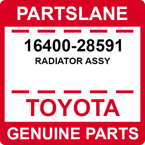 16400-28591 Toyota Radiator ASSY 1640028591 Genuine OEM Part for sale ...