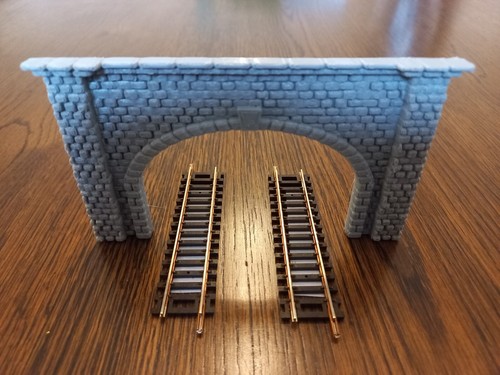 Stonework Railway Tunnel Double Track TT Scale Gauge Model Train Portal ...