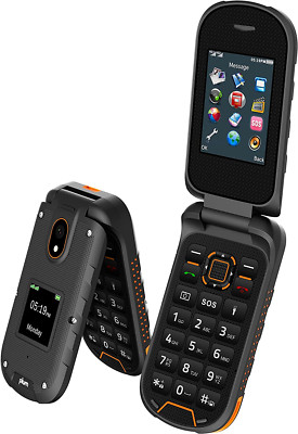 Plum RAM Plus | 4G LTE Unlocked Rugged Flip Phone | Orange | Dual SIM ...