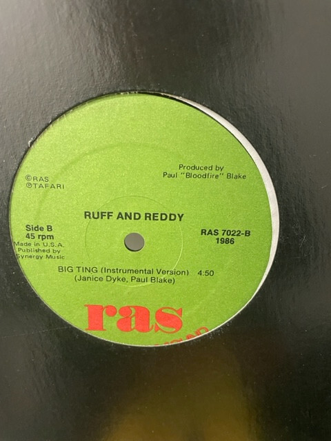 Ruff And Reddy 12" LP Fat A Carry de Shot/ Big Ting (Instrumental) NEW ...