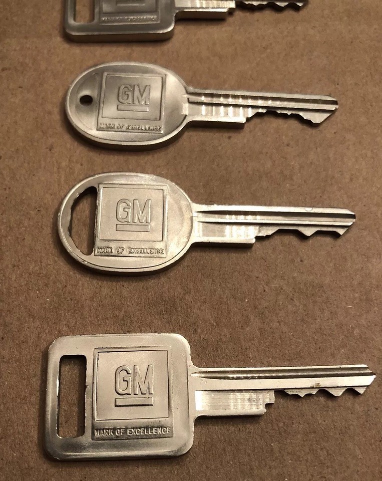 Vintage 1980s General Motors (GM) Keys x4 NOS | eBay